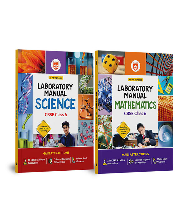 Combo of Lab Manual Mathematics & Science CBSE Class 6 | English Mediu ...