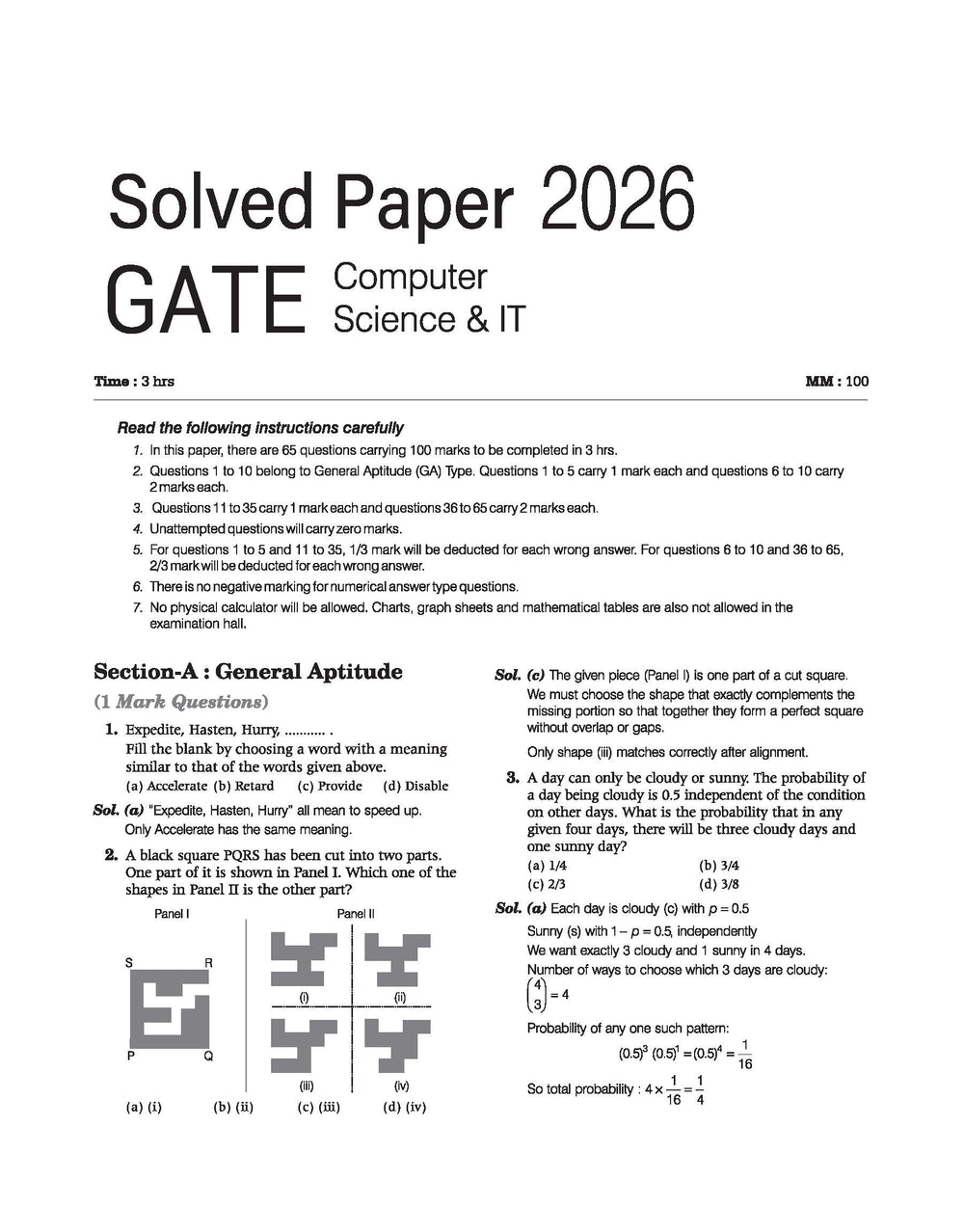 Best GATE Computer Science Solved Papers Book 2026 – arihantbooks